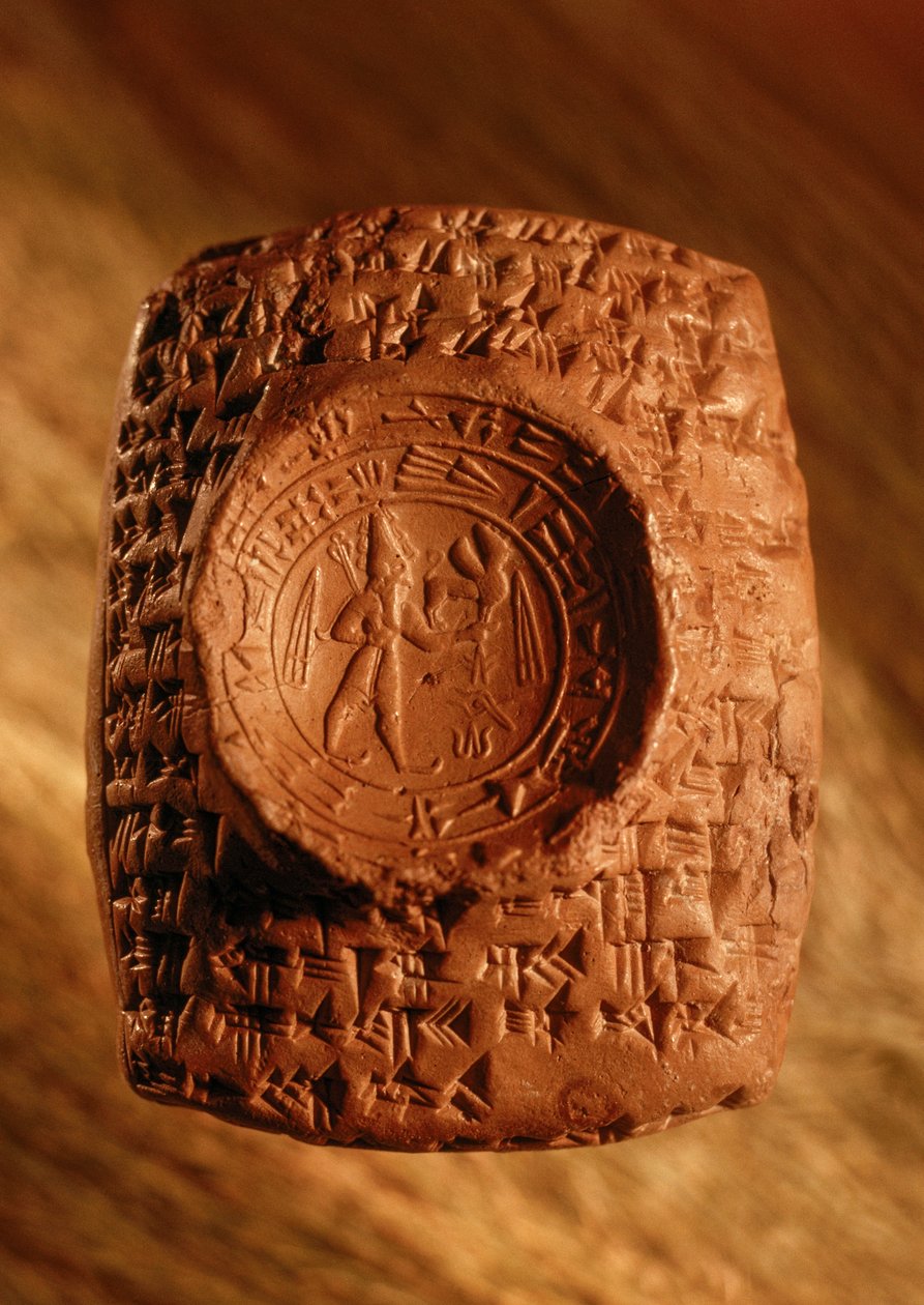 Letter Seal from Ugarit with Cuneiform and Figures