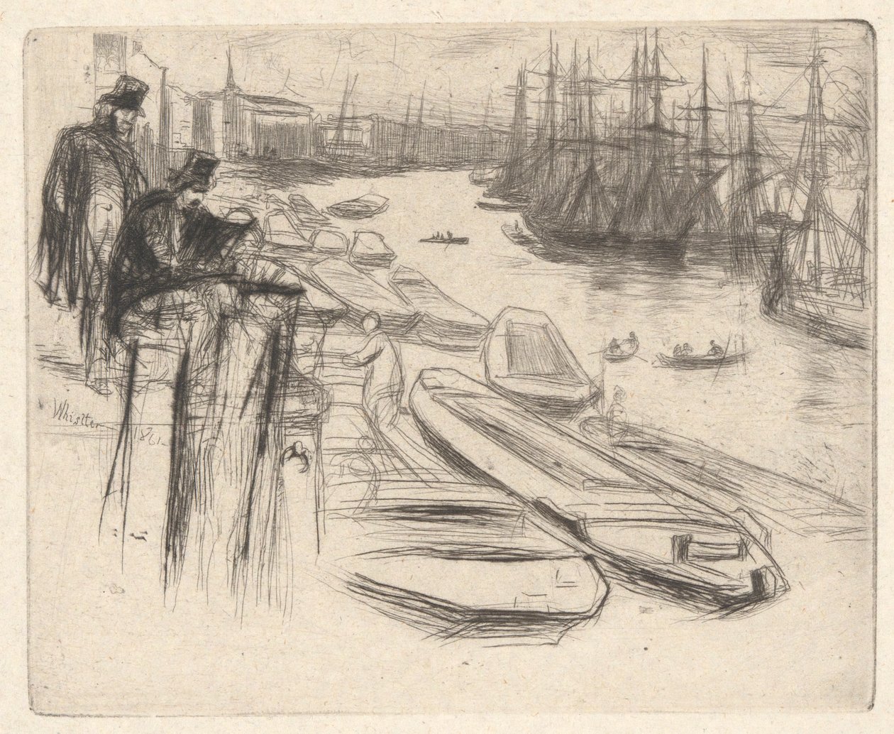 The Little Pool, from the Thames Set (A Series of Sixteen Etchings of ...