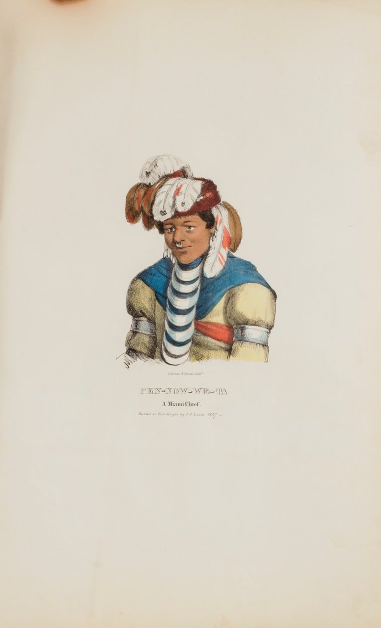 Pen-Now-We-Ta, a Miami Chief, from The Aboriginal Portfolio