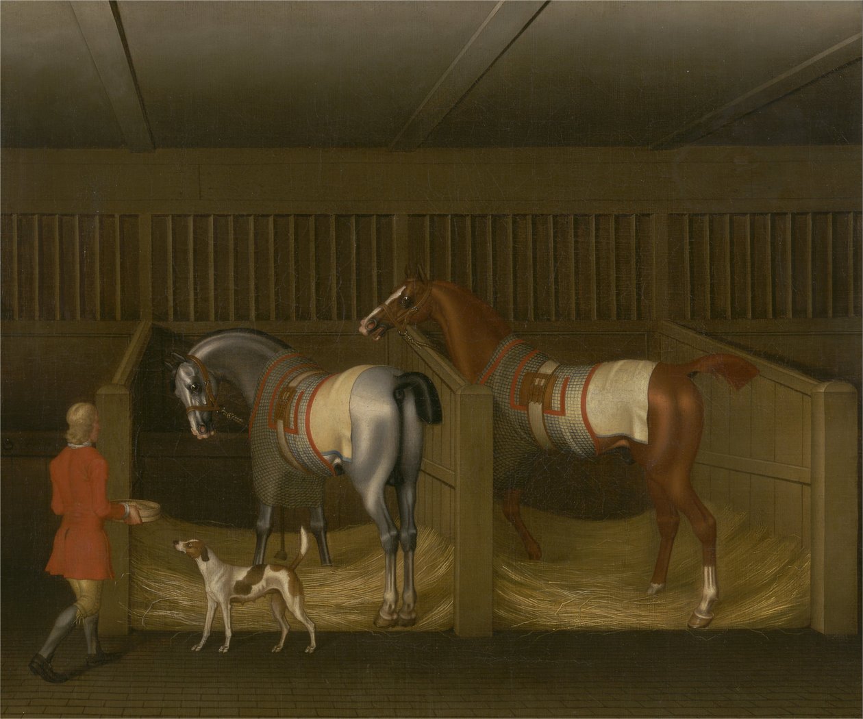 The Stables and Two Famous Running Horses belonging to His Grace, the ...