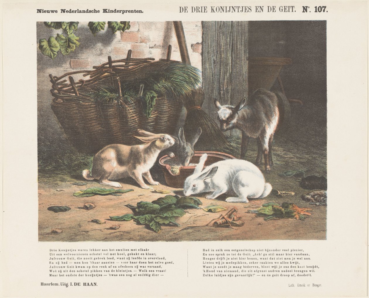 The Three Rabbits and the Goat by Jan de Haan