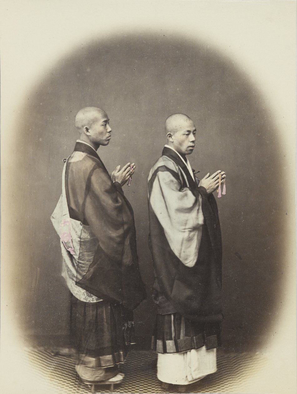 Two Japanese men in traditional dress