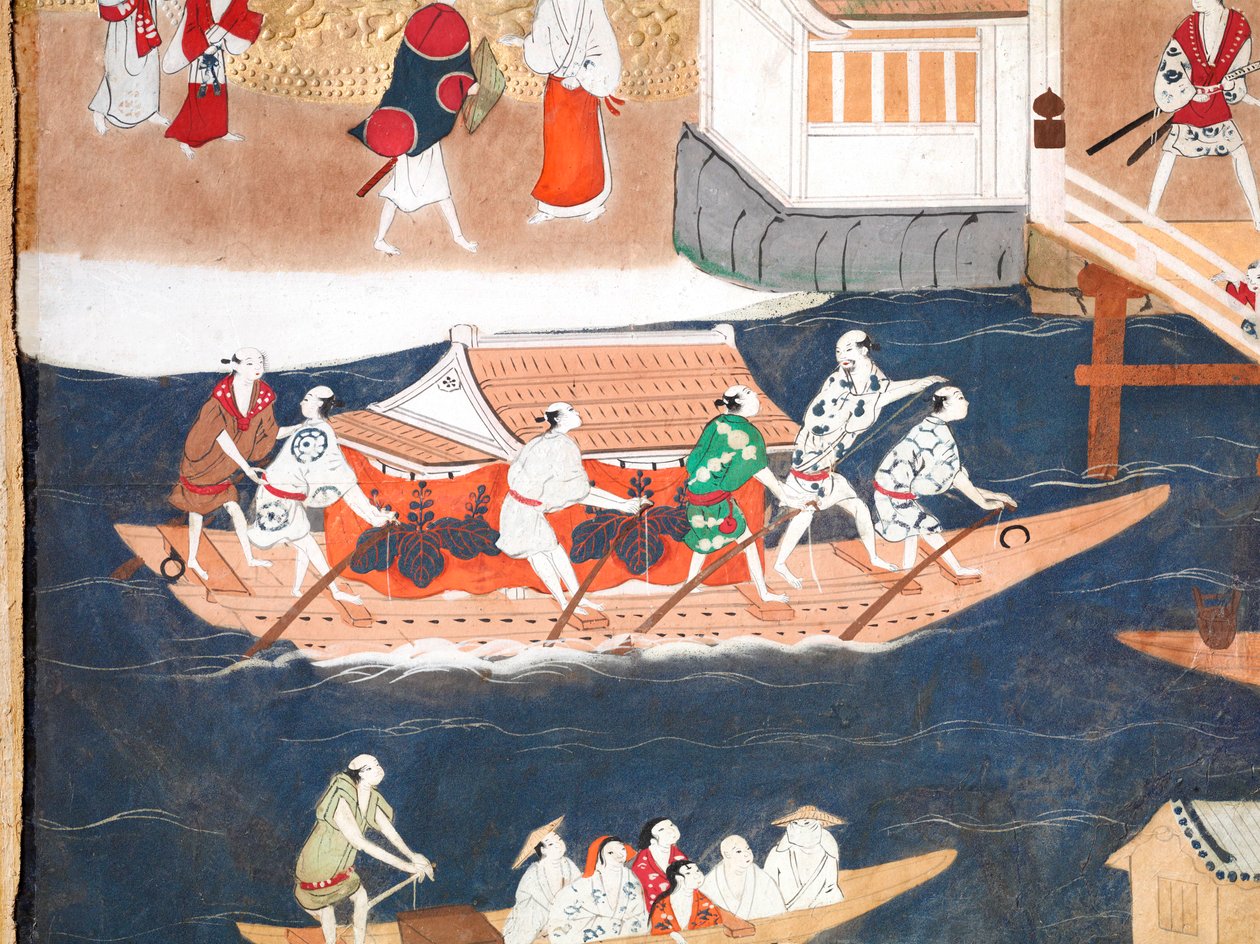 Osakazu Byobu - Japanese eight-panel folding screen