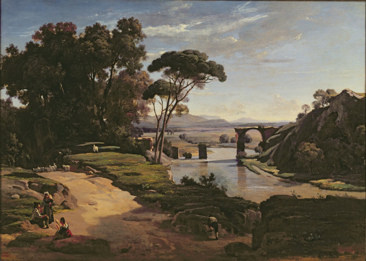 The Bridge at Narni by Jean Baptiste Camille Corot