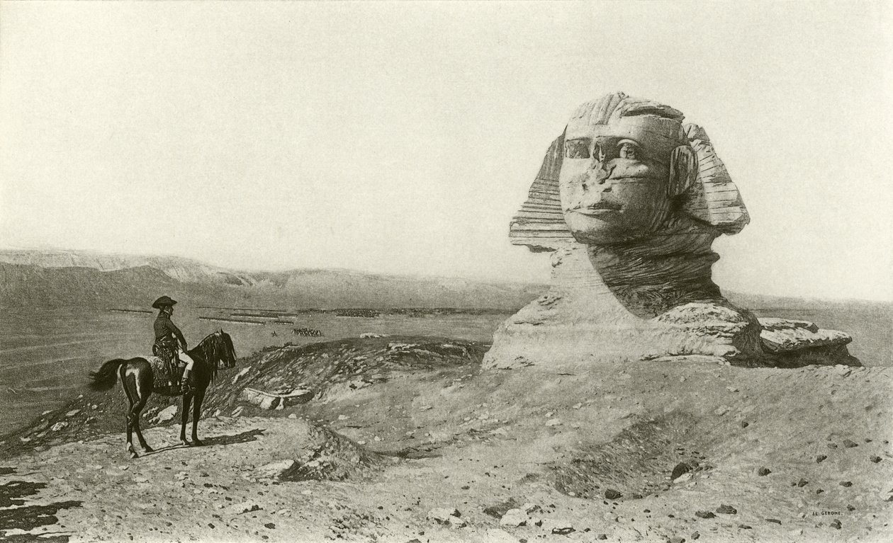 Napoleon and the Sphinx (engraving) by Jean Leon Gerome
