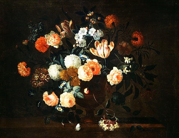 Vase of Flowers and Insects by Jean Baptiste Monnoyer