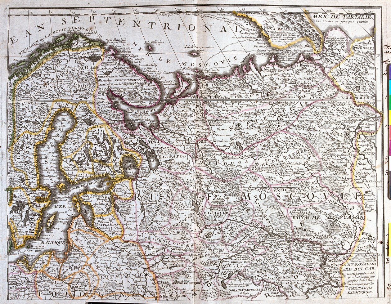 Map of Moscow, the Kingdom of Sweden, the Baltic Provinces and Part of ...