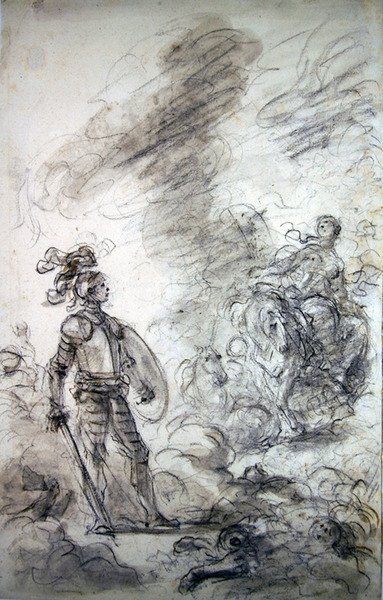 Lidia advances to meet Alceste by Jean-Honore Fragonard