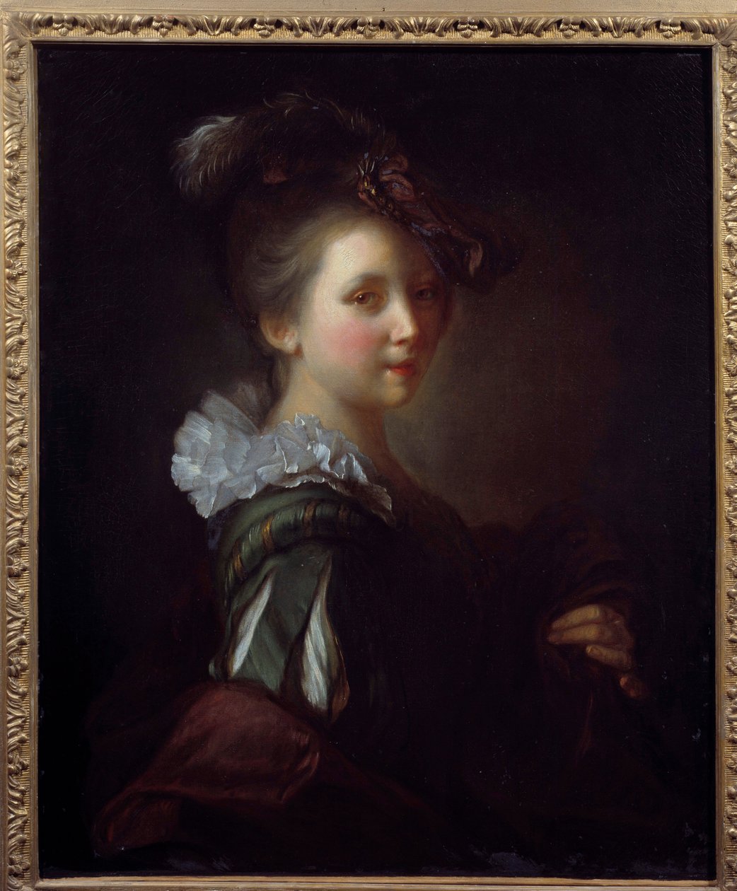 Portrait of Woman. Painting by Jean Alexis Grimou (1680-1740)