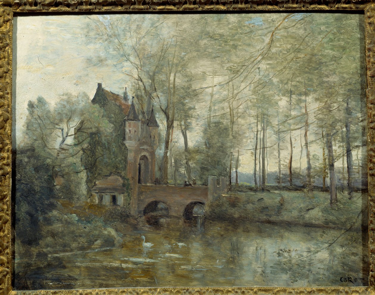 The Castle of Wagnouville. Painting by Camille Corot