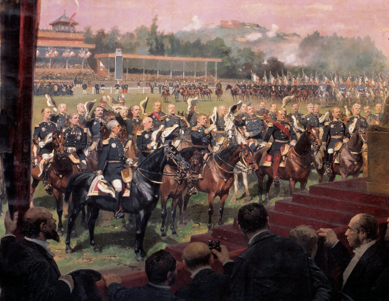 The distribution of flags at Longchamp by President Jules Grevy on July 14