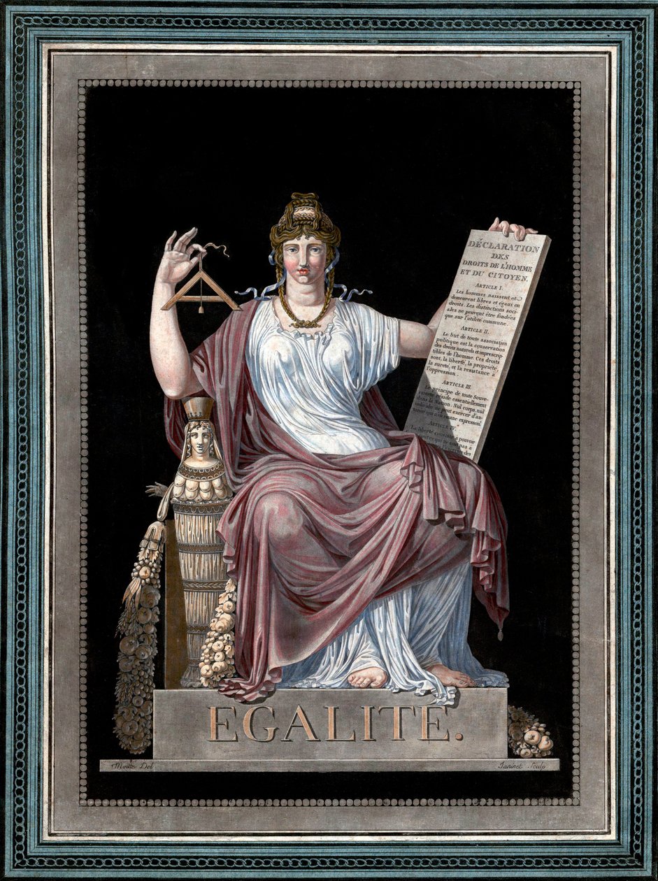 Equality - engraving by Jean Francois Janinet - Allegory of Equality ...