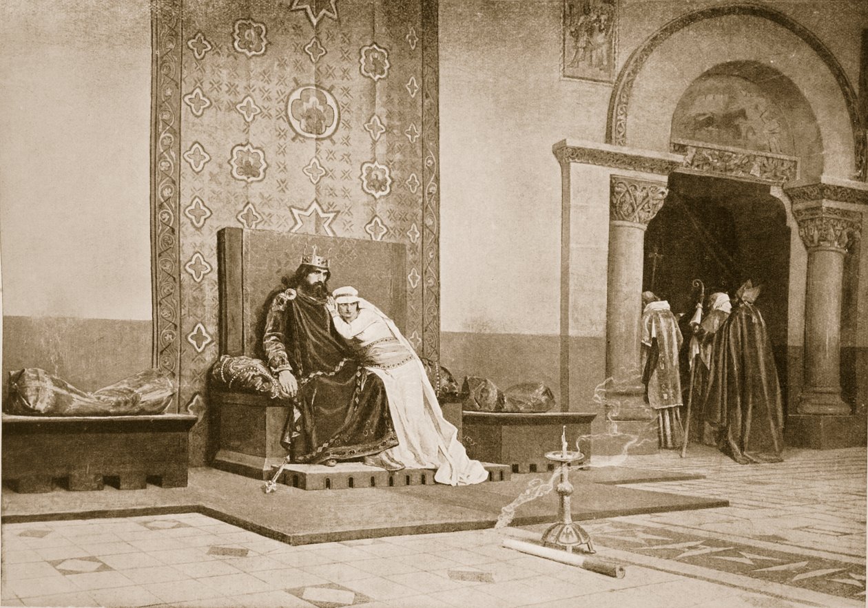 The Excommunication of Robert the Pious, Illustration from 'Hutchinson ...