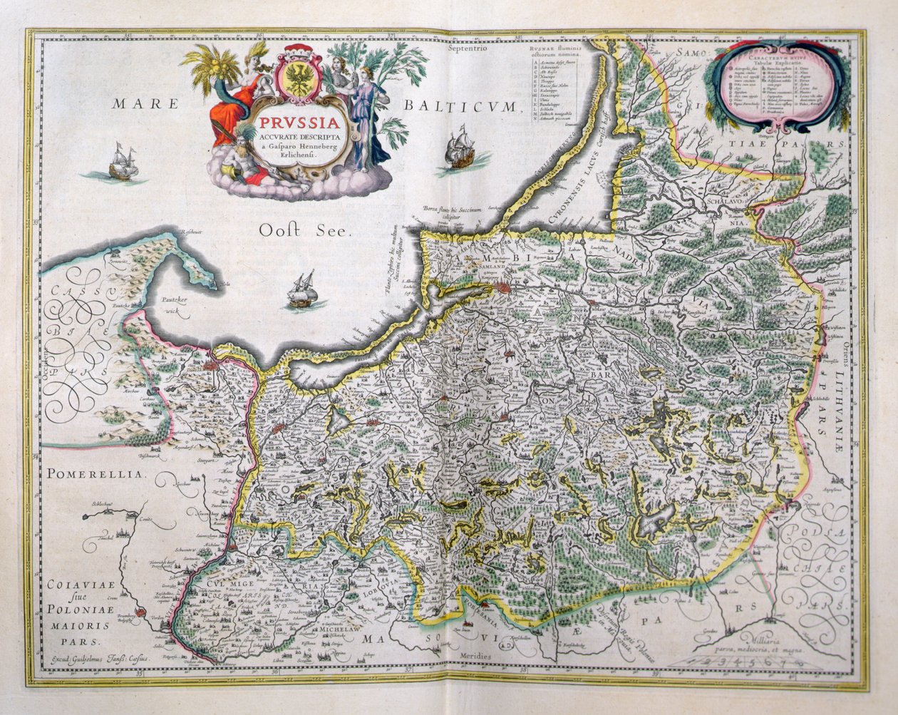 Map of East Prussia by Joan Blaeu: Buy fine art print