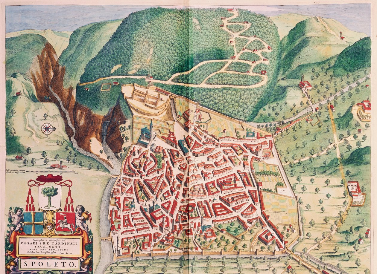 Map of Spoleto by Joan Blaeu: Buy fine art print