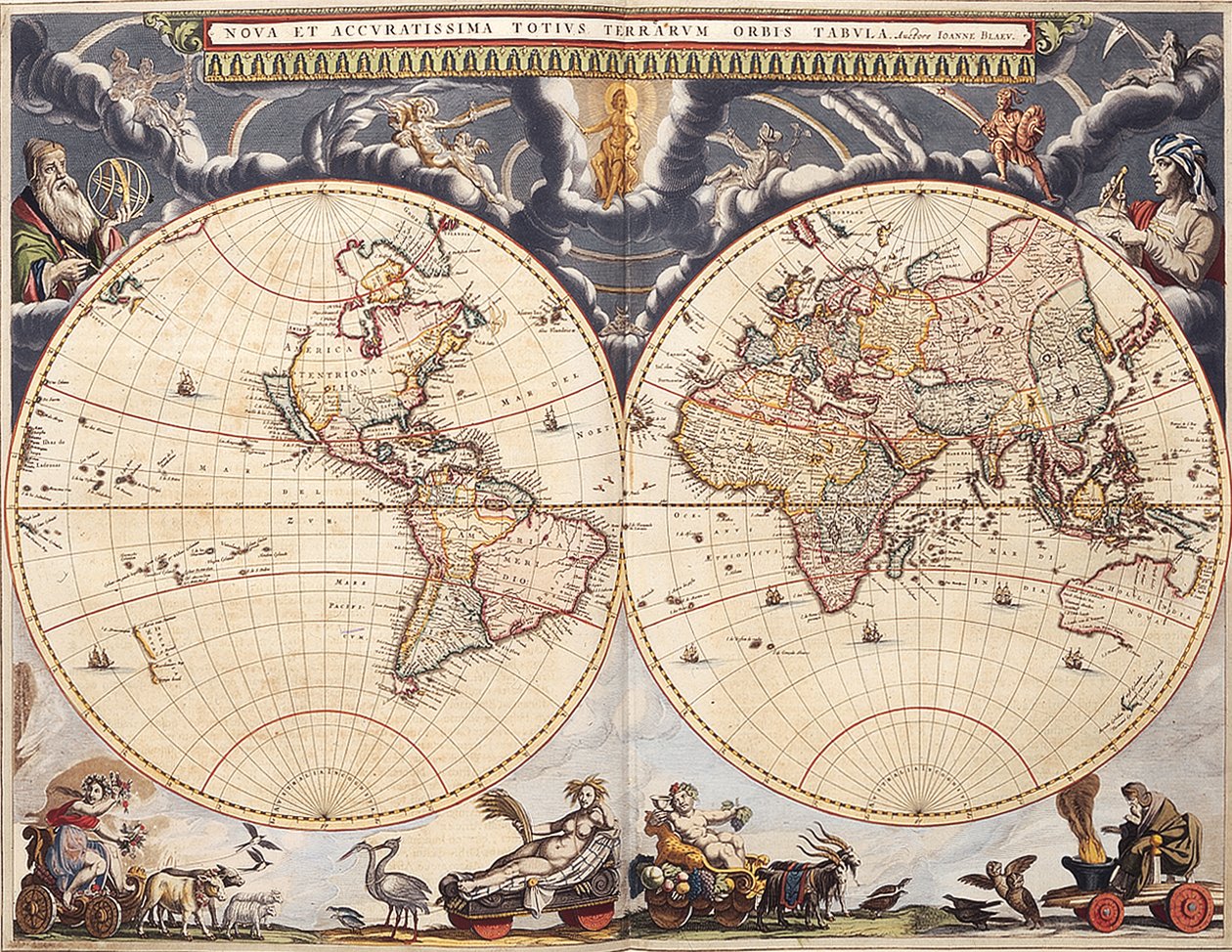 World Map from the Blaeu Atlas by Joan Blaeu