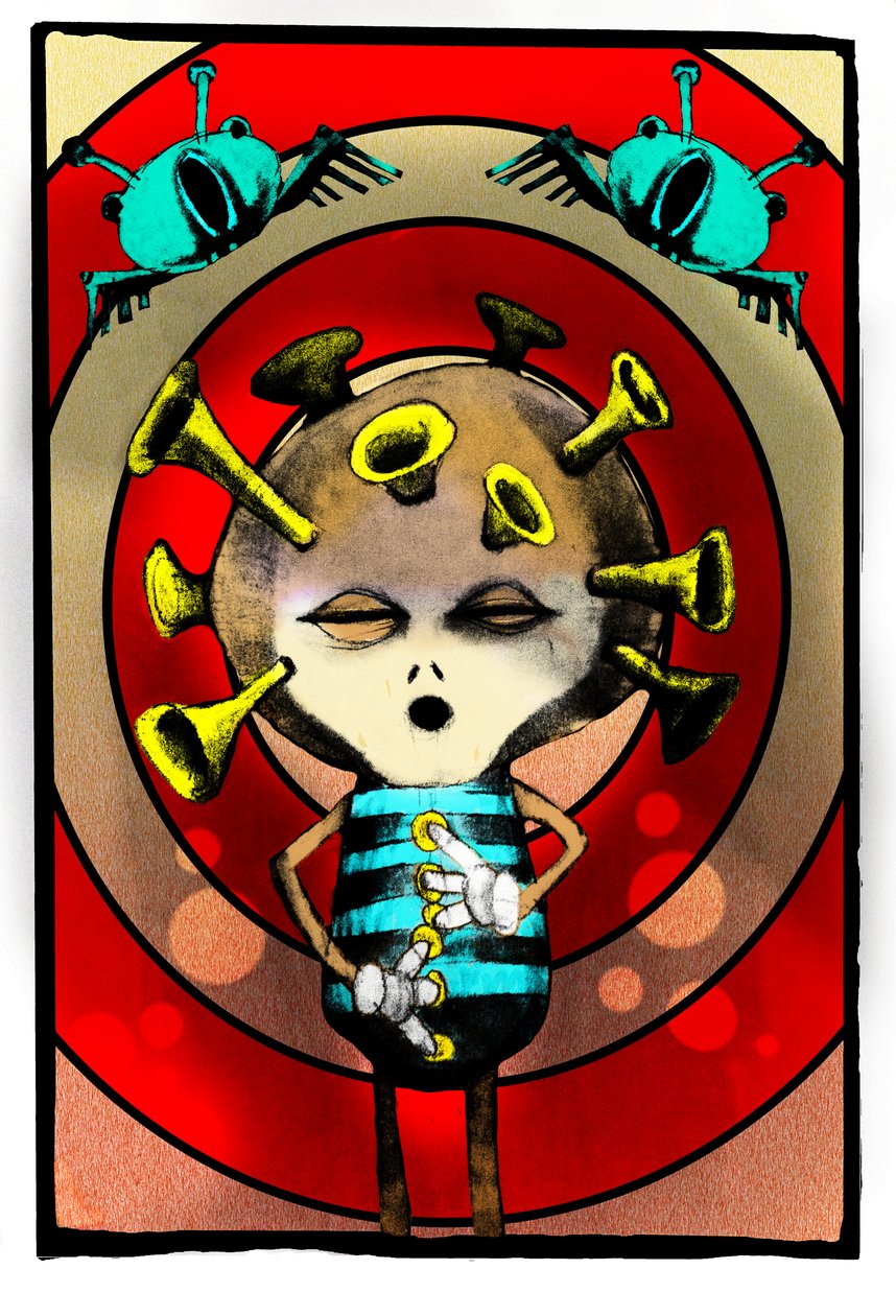 Jazzplayer by Johan Lilja: Highest-quality art reproduction