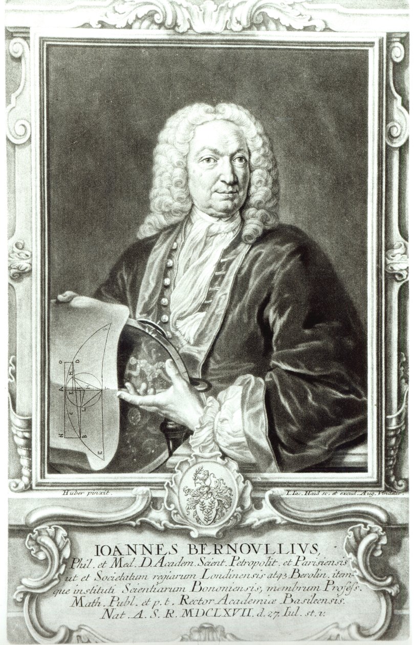 Portrait of Jean Bernoulli by Johann Rudolph the Elder Huber