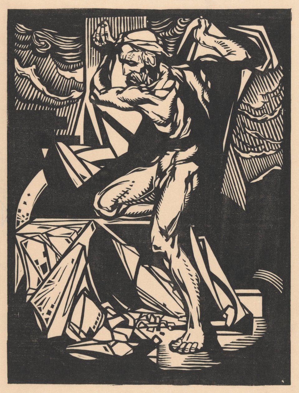 Samson Destroys the Temple Columns
