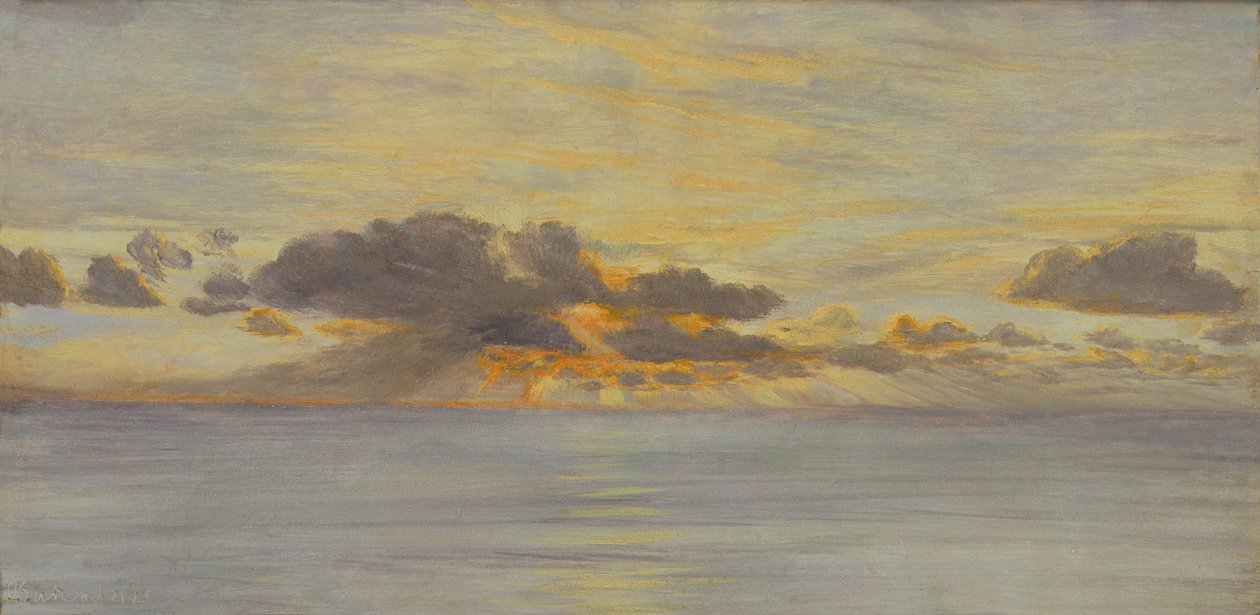 Sunset by John Brett: Premium art reproduction