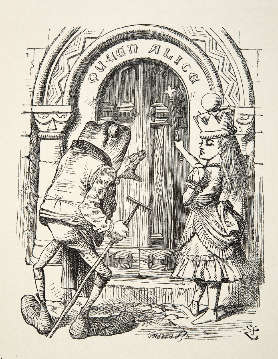 Queen Alice and the Frog, Illustration from Through the Looking Glass ...