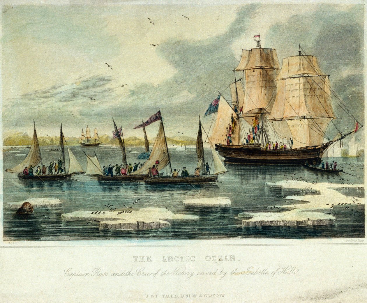 The Arctic Ocean Captain Ross and the Crew of the 'Victory' Saved by ...