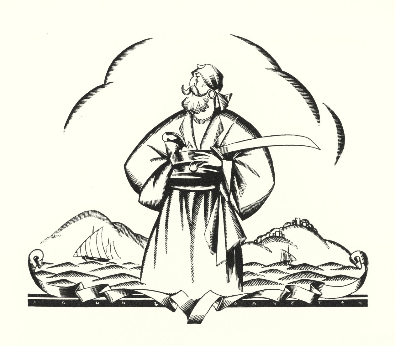 Illustration for Don Juan by Lord Byron by John Austen