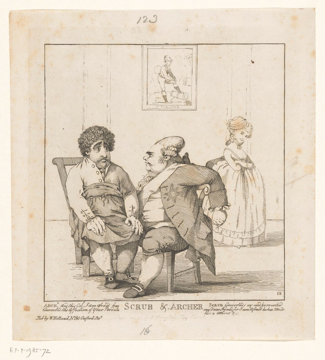 Caricature of Charles Fox and Frederick North, 1783