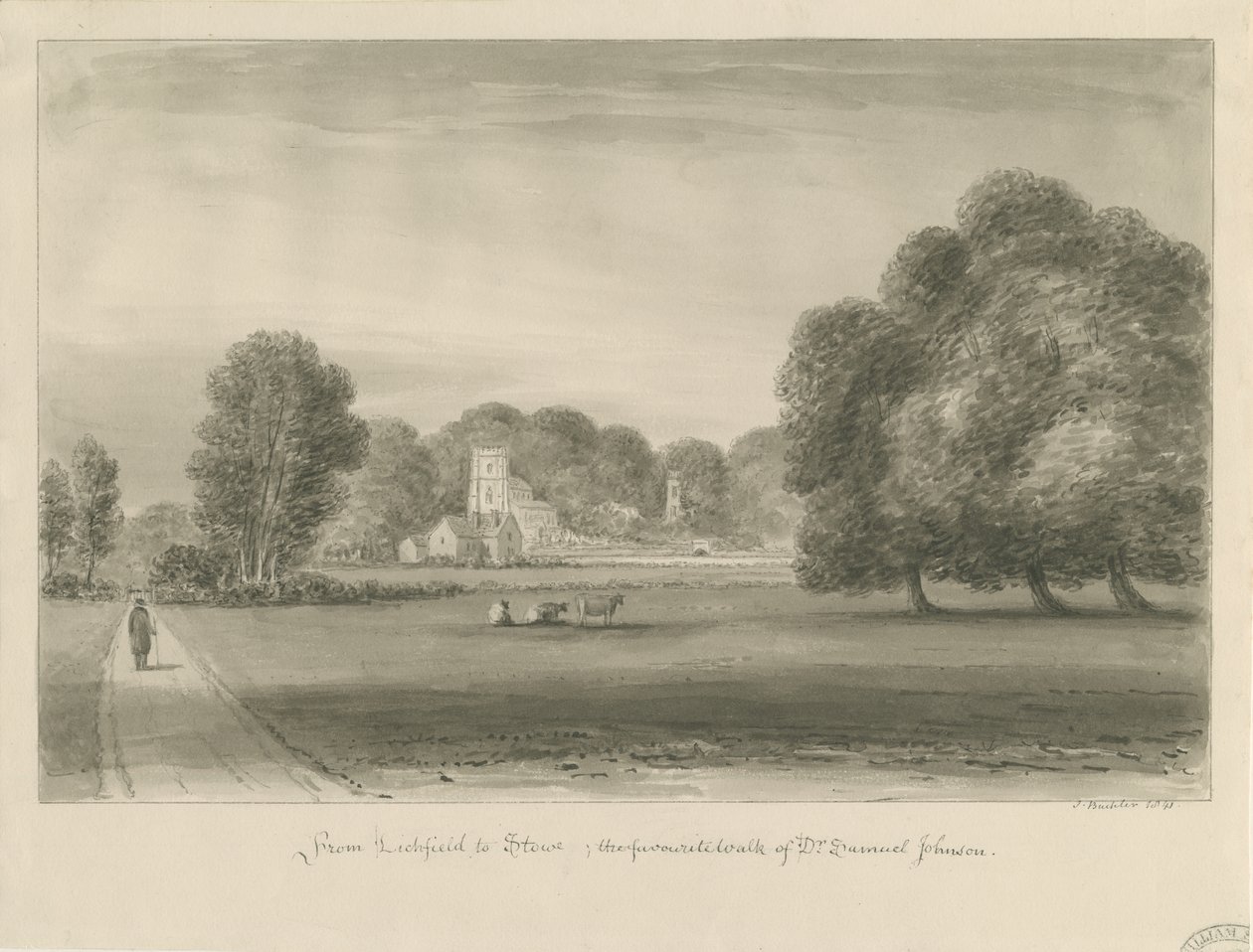 Lichfield - Stowe by John Buckler: Premium art reproduction
