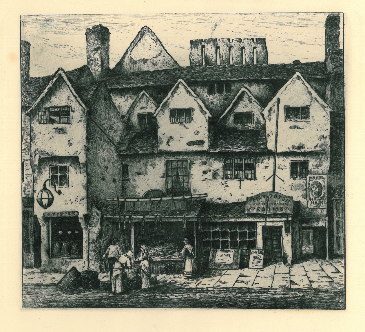 Old Houses, Digbeth, Walsall, from 'Remnants Of Old Wolverhampton' Vol ...