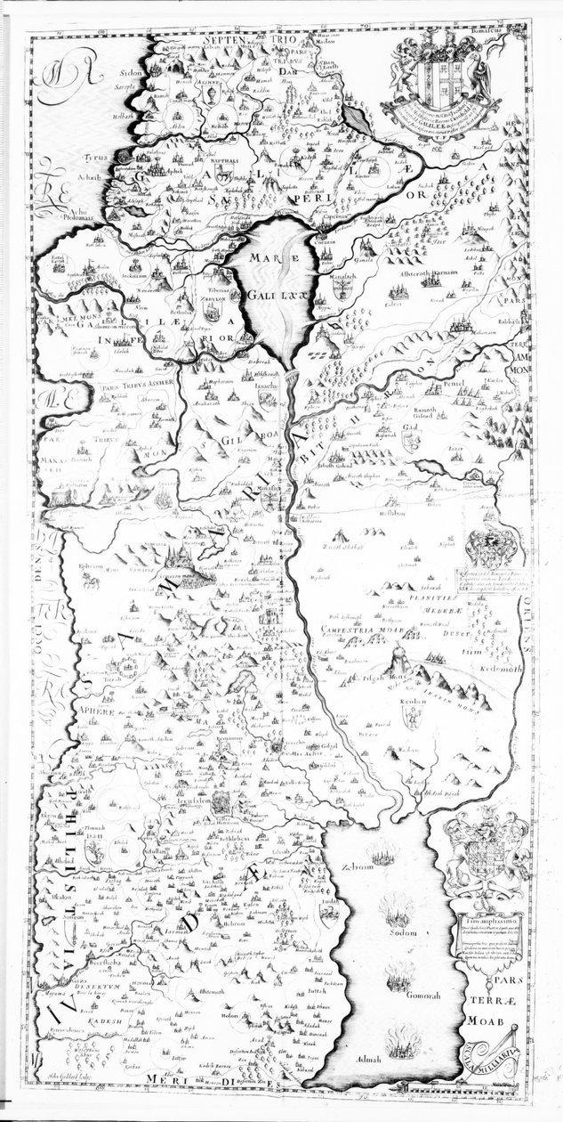 A Map of Samaria, from 'A Pisgah-sight of Palestine' by Thomas Fuller, 1650