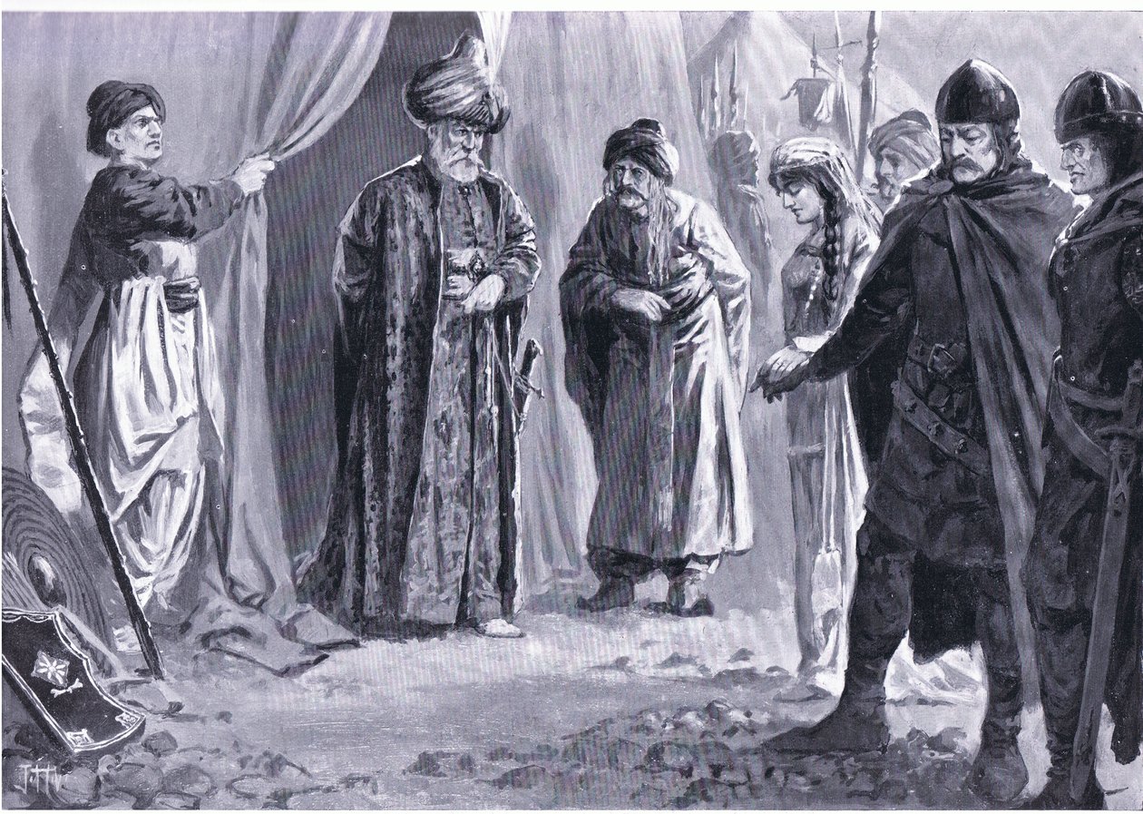 Ivan Shishman III Delivers His Sister to Sultan Murad I, AD 1366, from Hutchinson's History of ...