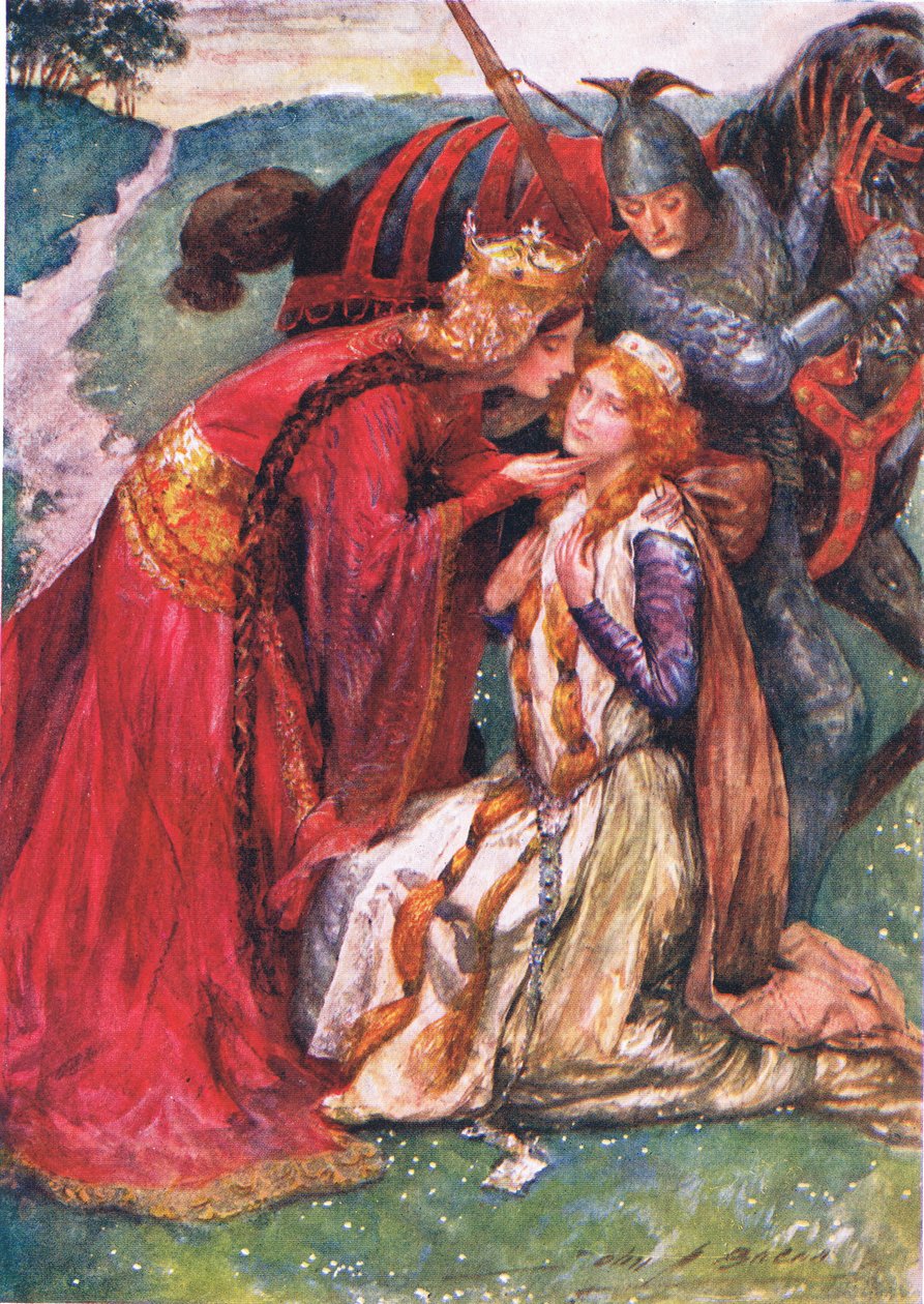 Queen Guinevere Welcomes Enid, Illustration for 'Children's Stories ...