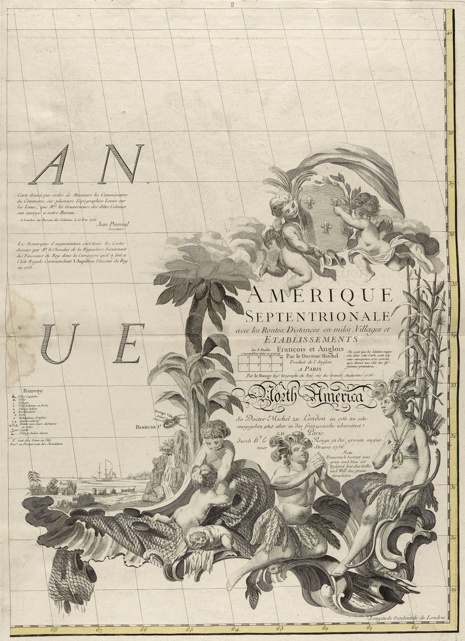 A map of the British and French dominions in America, 1756