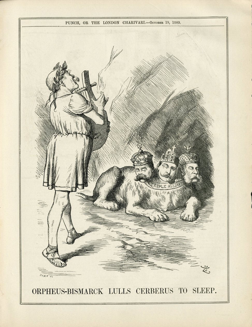 Illustration of John Tenniel in Punch by John Tenniel