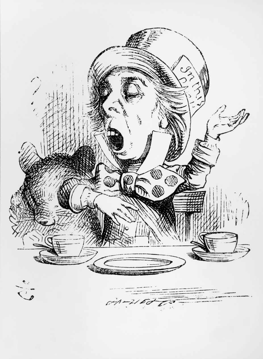 The Mad Hatter, illustration from 'Alice's Adventures in Wonderland ...