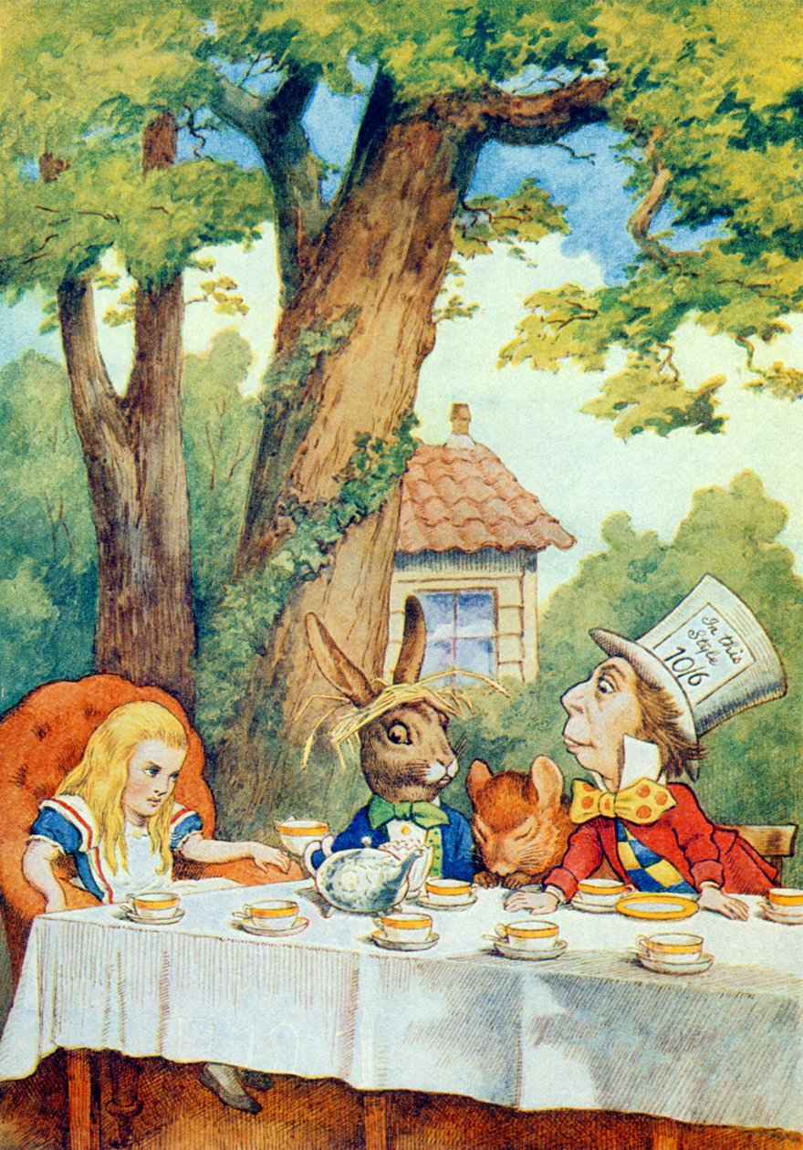 The Mad Hatter's Tea Party, Illustration from 'Alice in Wonderland' by ...
