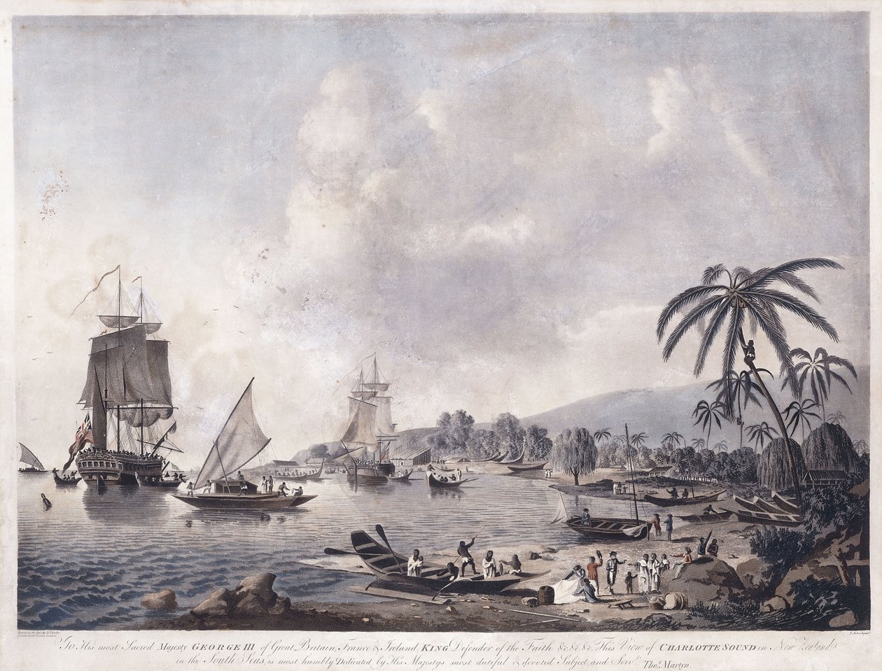 A View of Matavai Bay, Tahiti by John the Younger Cleveley