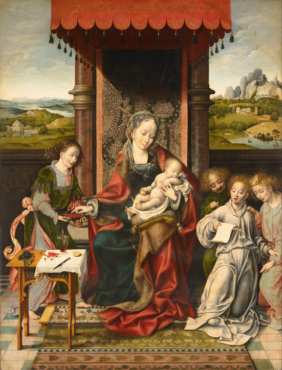 Virgin and Child with Angels by Joos van Cleve