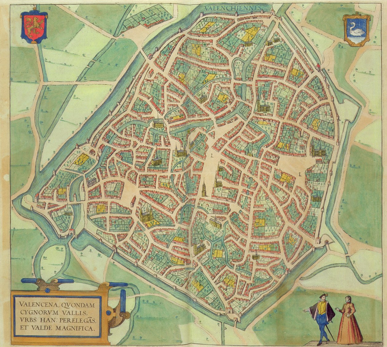 Map of Valencia, from 'Civitates Orbis Terrarum' by Georg Braun and ...