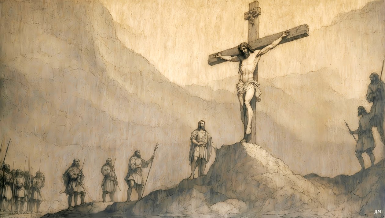 Jesus Crucifixion 02 by Josef Johann Michel