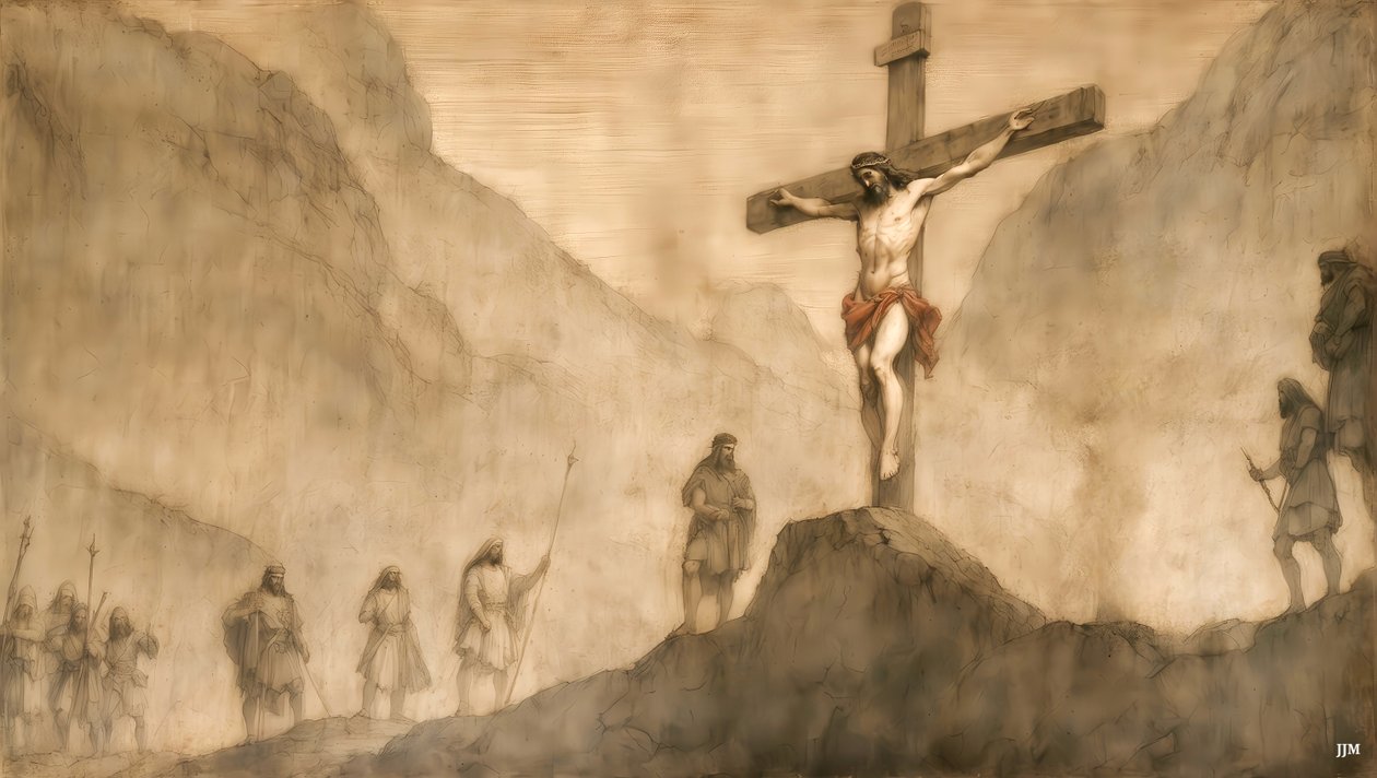 Jesus Crucifixion 03 by Josef Johann Michel