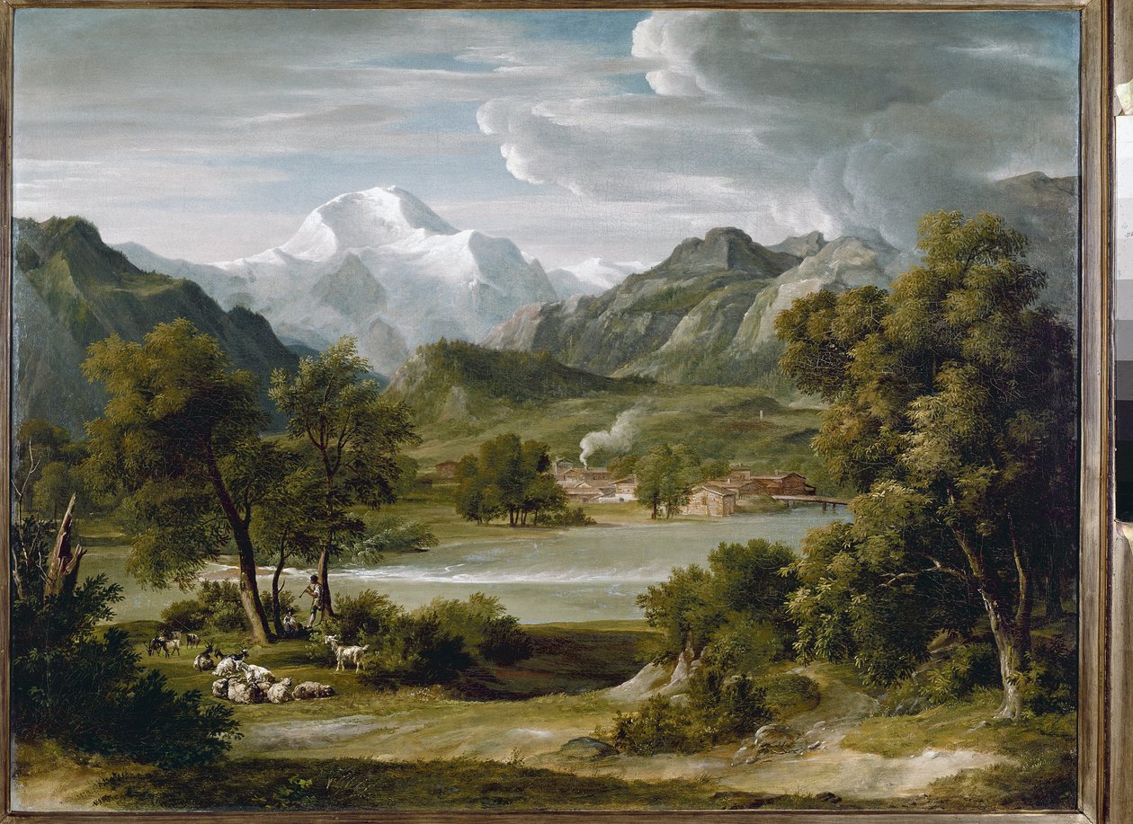 Lauterbrunnen valley near Unterseen with a view of Jungfrau (Switzerland)