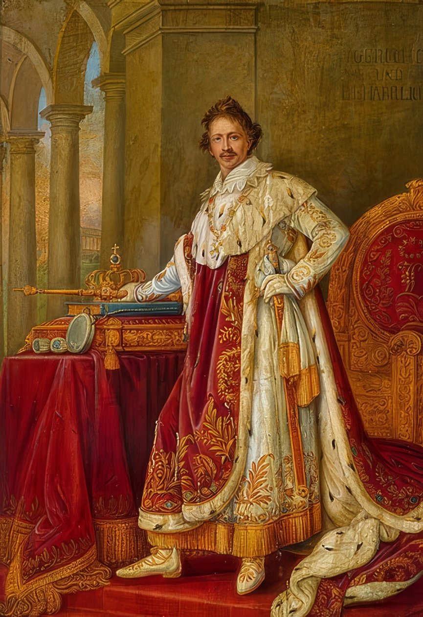 King Ludwig I of Bavaria in Coronation Robes