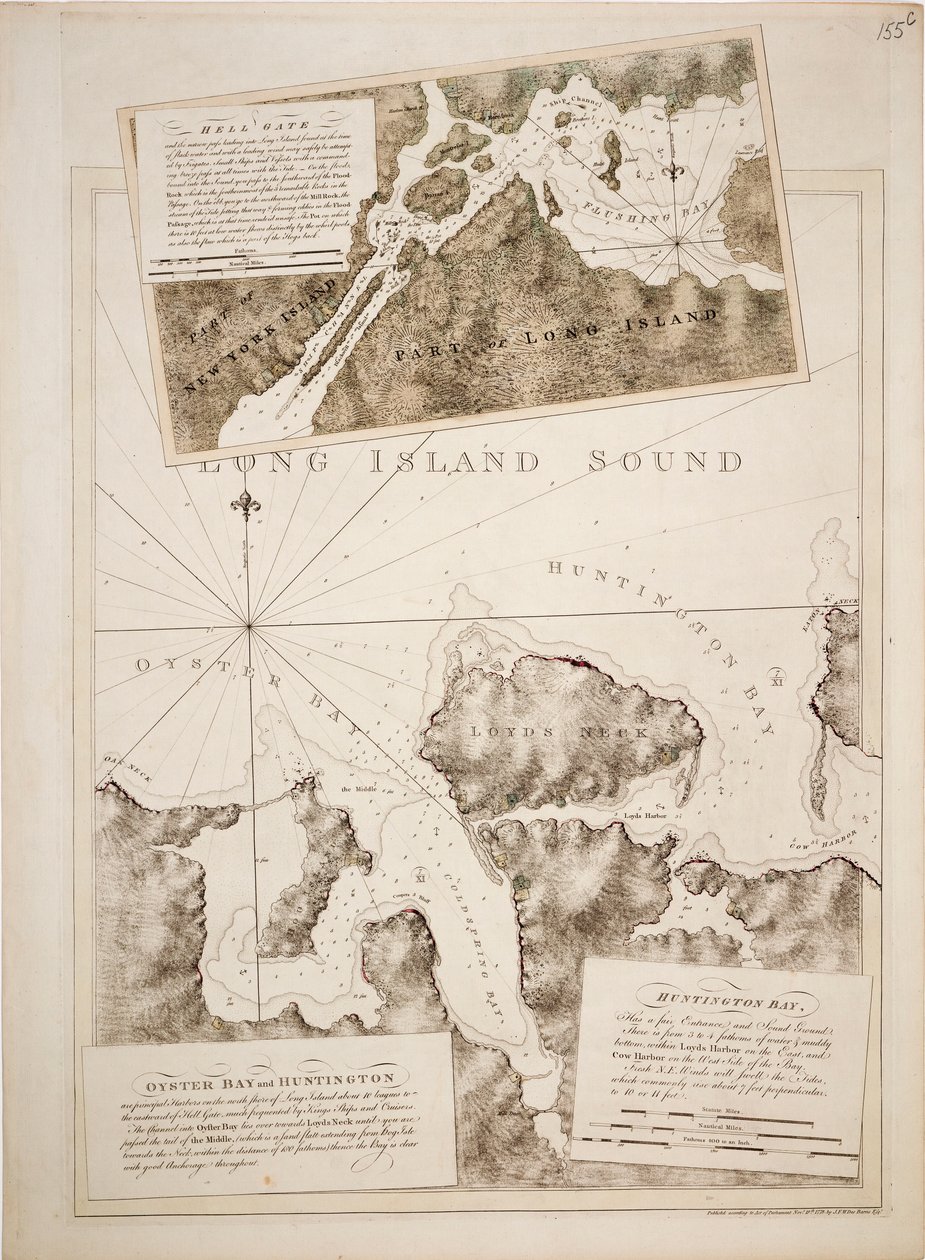 Chart of Oyster Bay and Huntington Bay, Long Island Sound