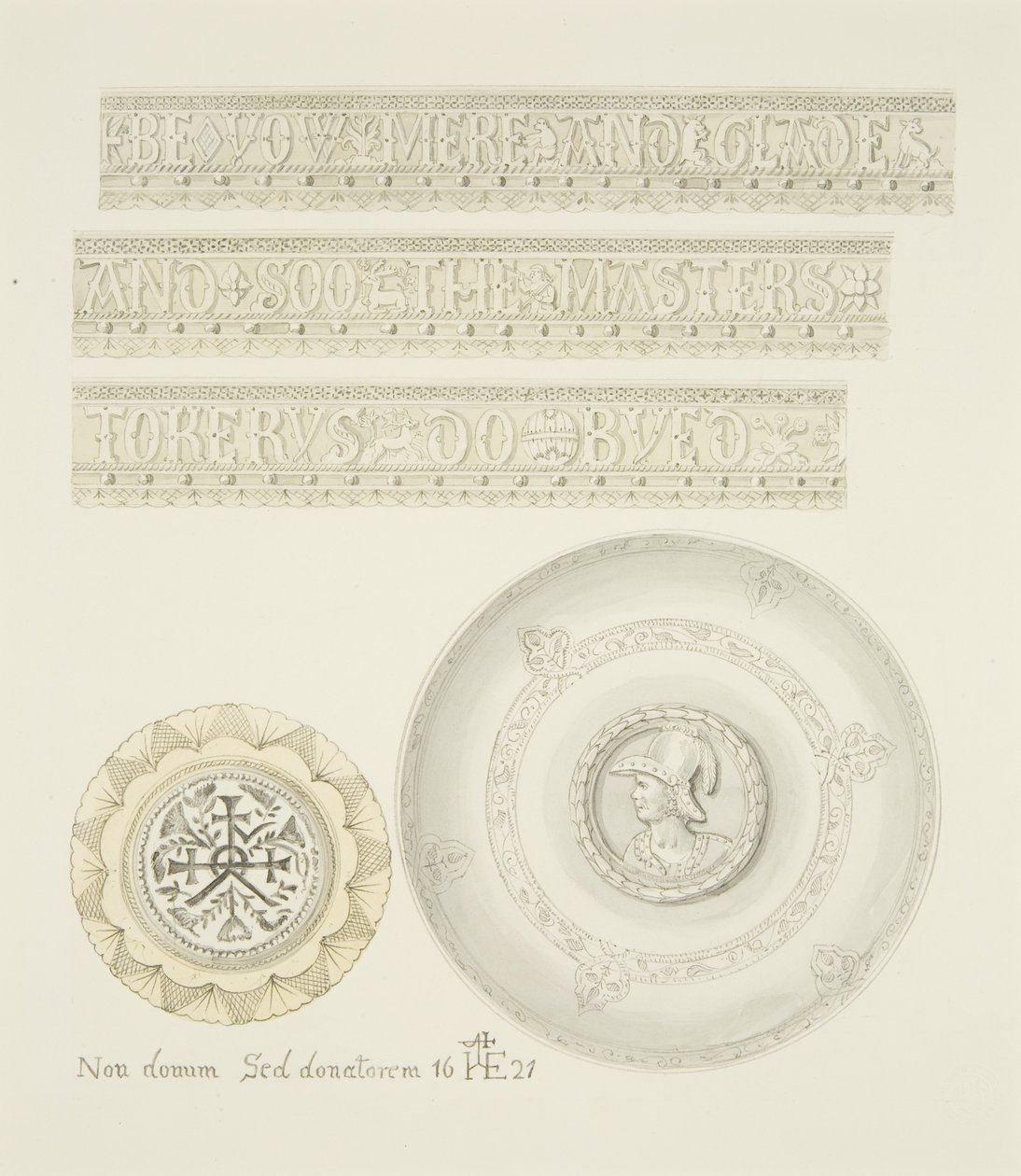 Details of Mazer Bowl and Tazza by Joseph Manning