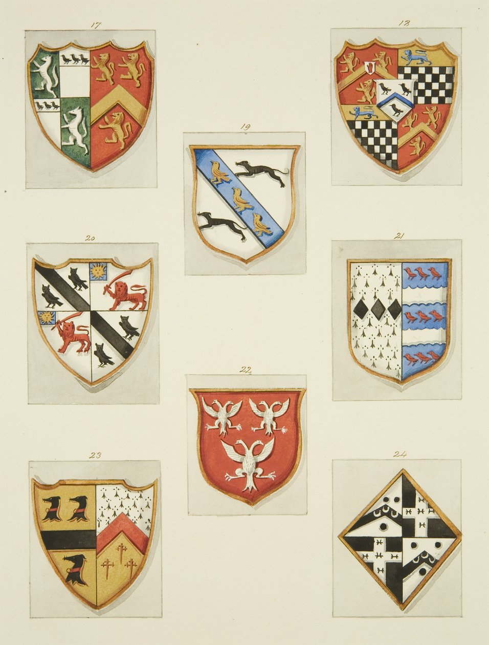 Monumental coats of arms in St Augustine's Church