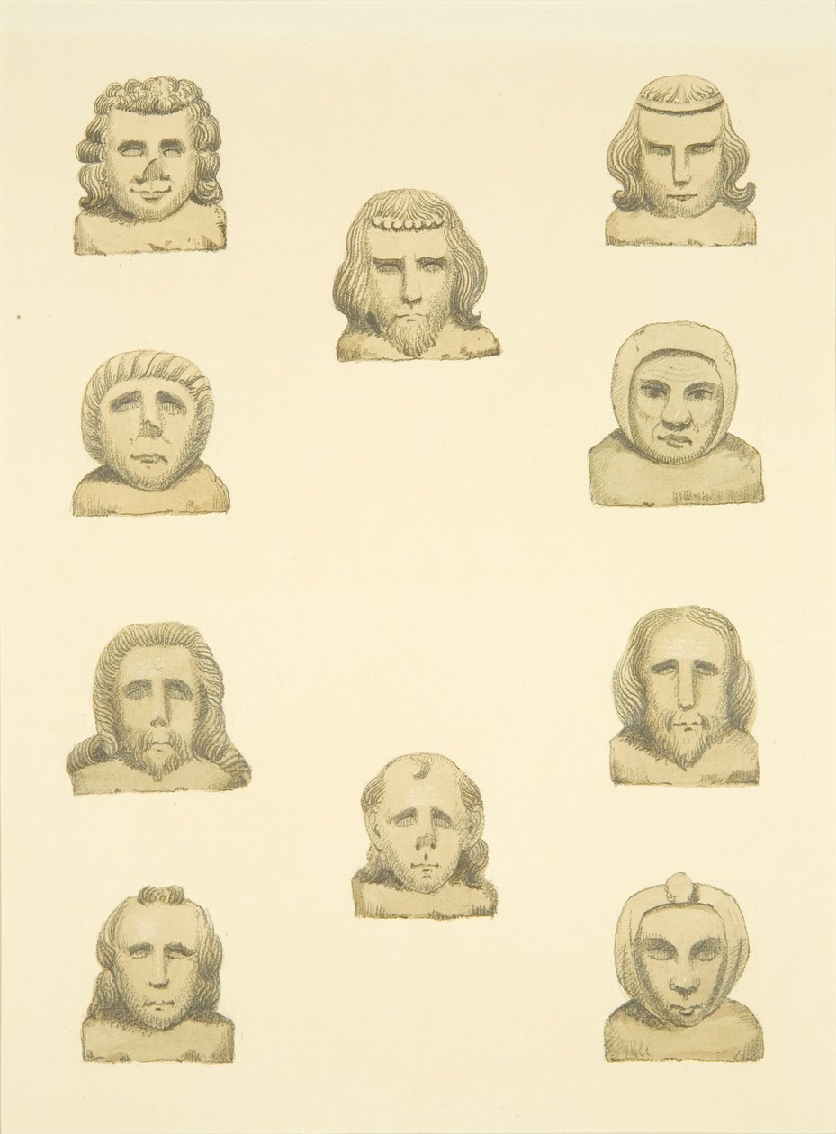 Ten Heads in Frieze Around North Porch of St Mary Redcliffe