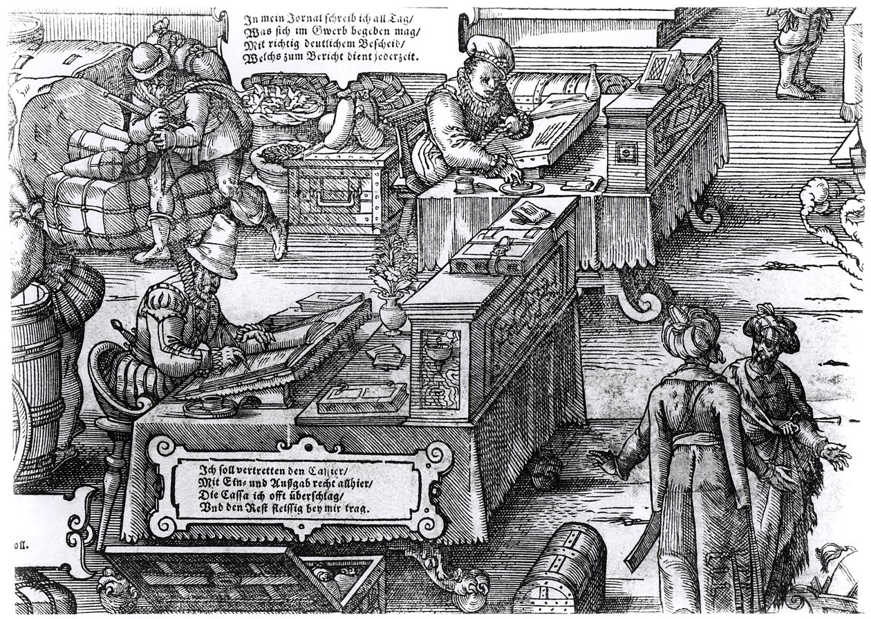 Bank Interior by Jost Amman: High-quality fine art print