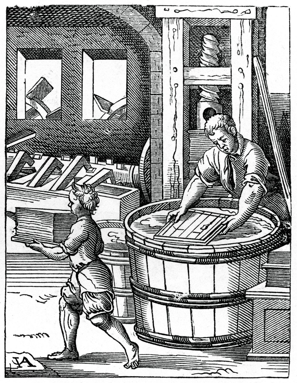 The Paper Maker by Jost Amman: Premium art reproduction